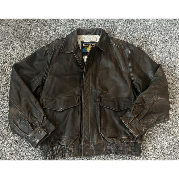 Wilsons Leather | Jackets & Coats | Vtg Wilsons Distressed Adventure ...